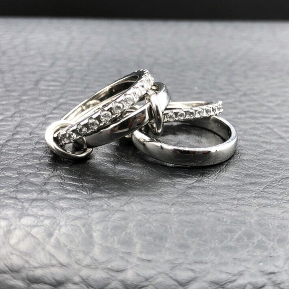 Oma the Label | Jewelry | Oma The Label Stackable Ring Sz 65 White Gold ...